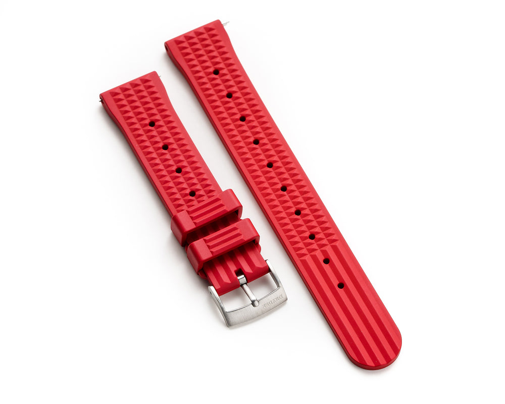 20mm 22mm Quick Release Waffle Style FKM Rubber Watch Strap – Dryden ...