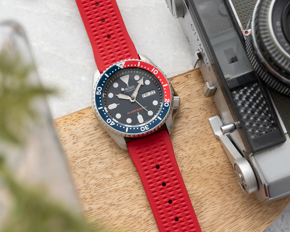 20mm 22mm Quick Release Waffle Style FKM Rubber Watch Strap – Dryden ...