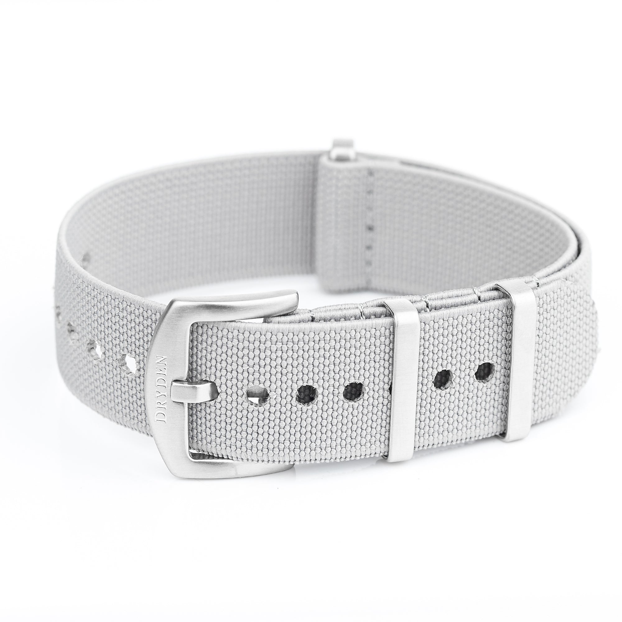 Woven Elastic Nylon Watch Strap - 20mm 22mm Grey – Dryden Watch Co