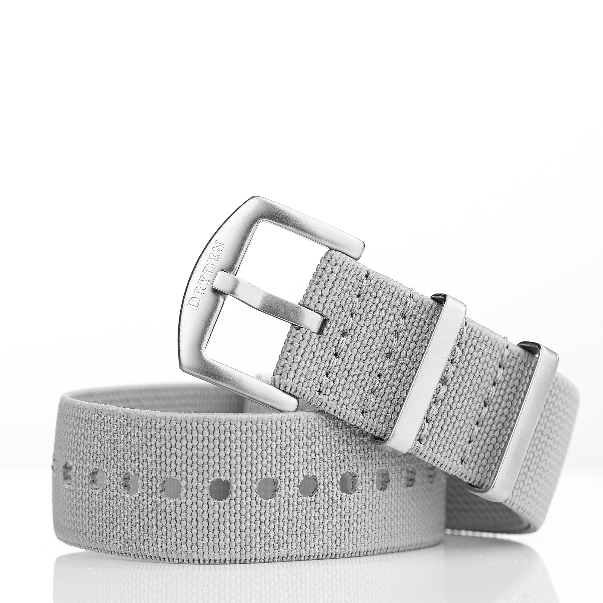 Woven Elastic Nylon Watch Strap - 20mm 22mm Grey – Dryden Watch Co